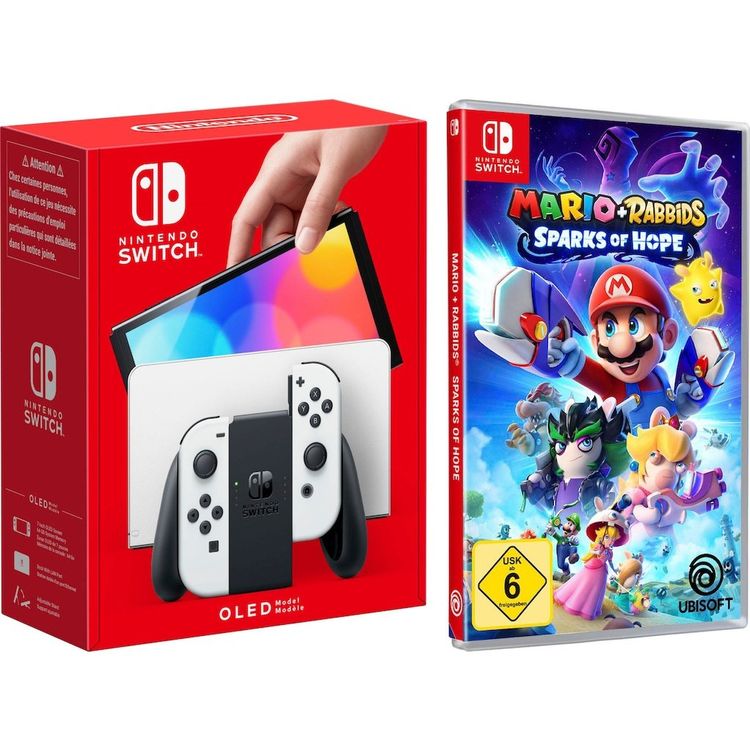 Nintendo Switch Konsolen-Set »OLED«inkl. Mario + Rabbids® (Neu und ...