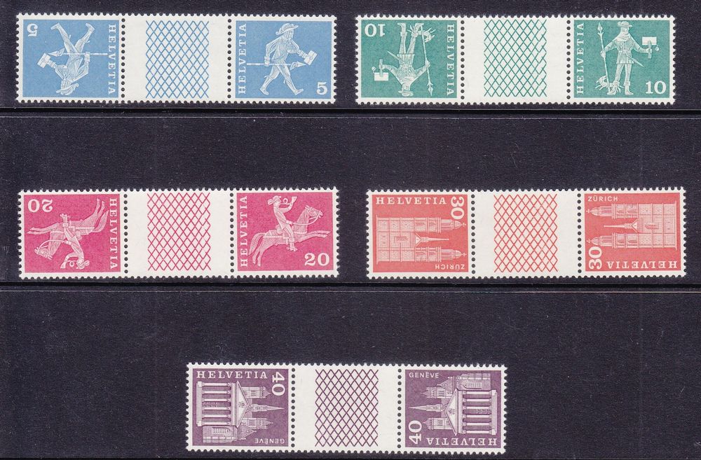 1968-1976 Satz Kehrdrucke mit Zwischensteg ** POSTFRISCH ** | Kaufen auf Ricardo