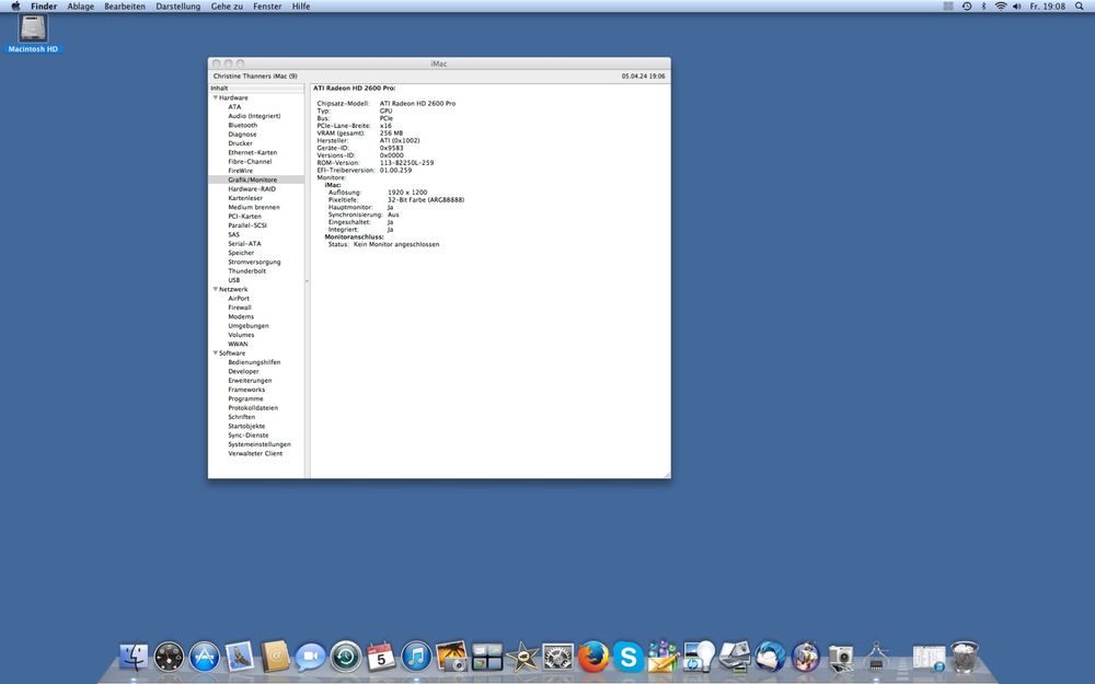 Apple iMac "Core 2 Duo" 2.8 24" (Early 2008) (Gebraucht) in Uster für ...