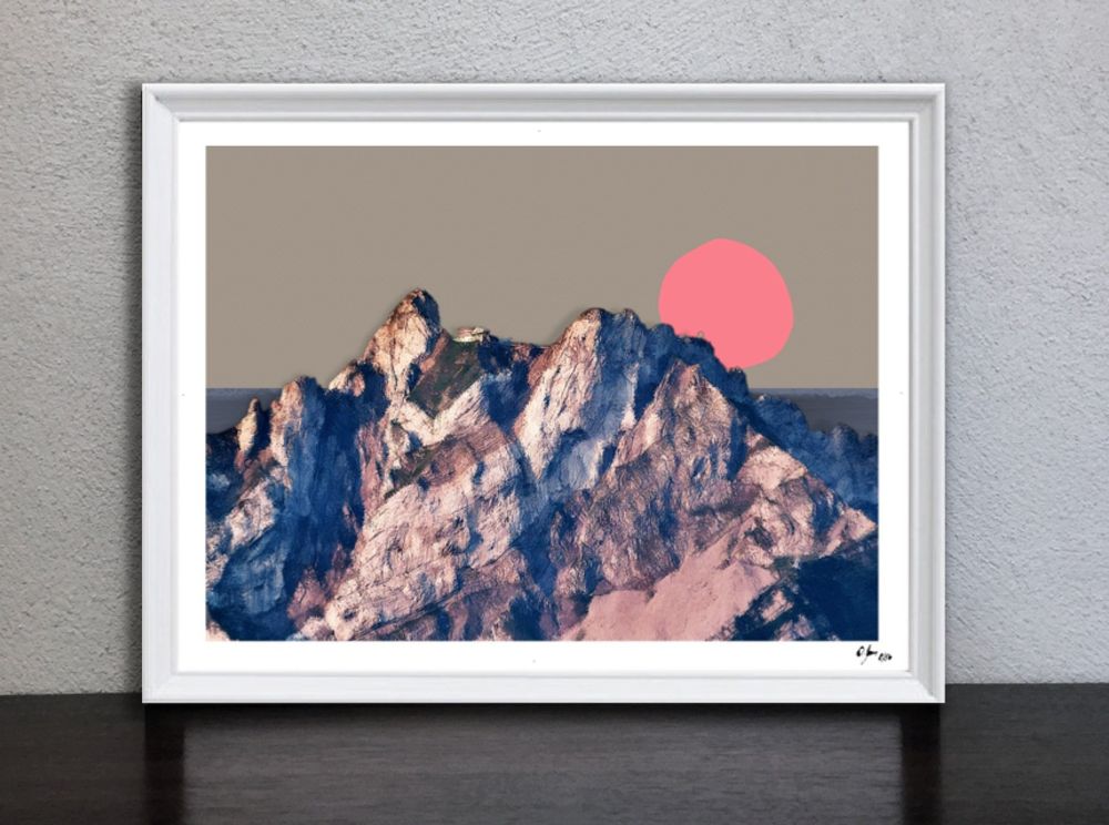 Pilatus Berg Kunst Modern Art Luzern Alp Natur Schweiz Bild (Neu (gemäss Beschreibung)) in St ...