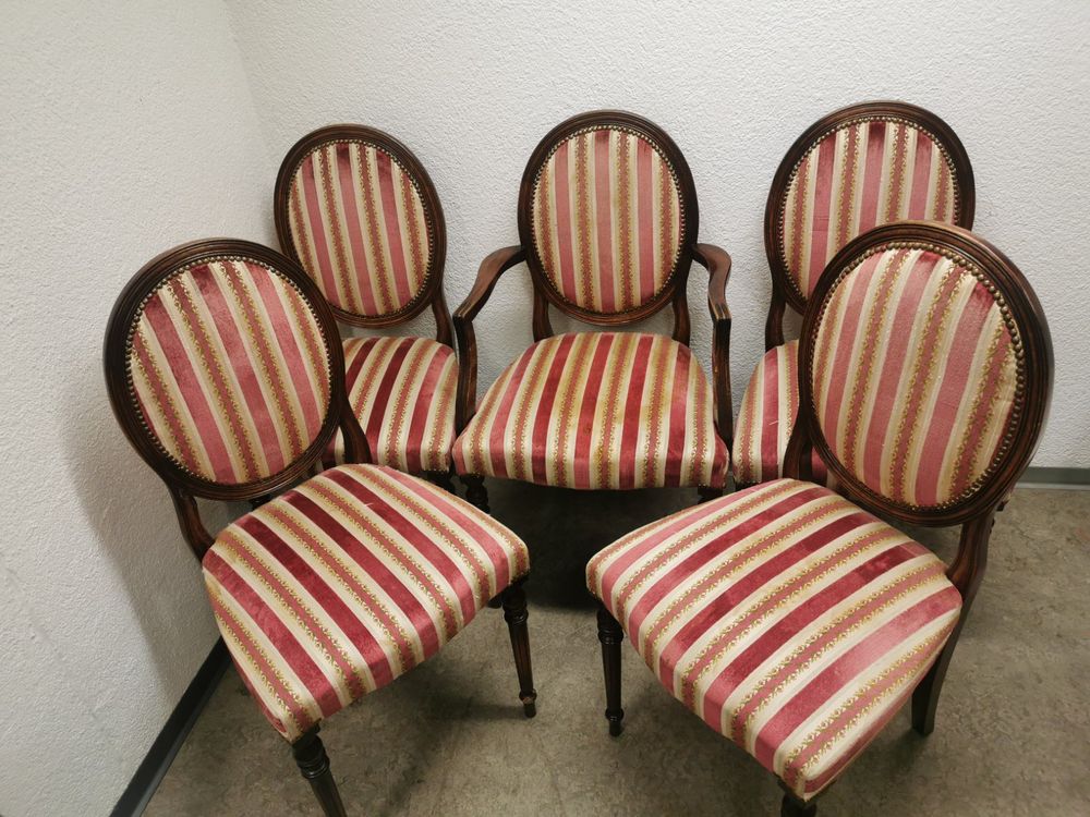 5x Vintage Stühle Reprodux gepolstert bequem (Gebraucht) in Toffen für ...