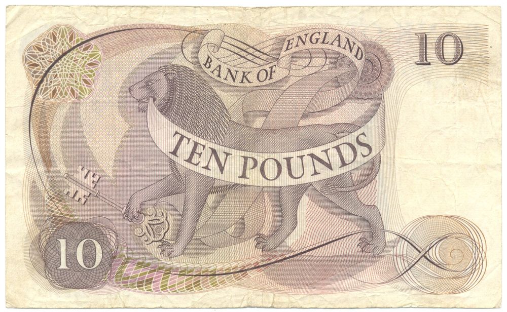 England 10 Pounds sign. Page P376c F Queen Elizabeth II (Gebraucht) in ...