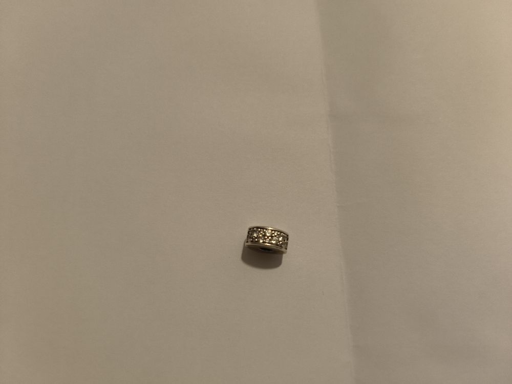 Original Pandora Charm Stopper 925 Silber mit Zirkonia Stein (Gebraucht ...