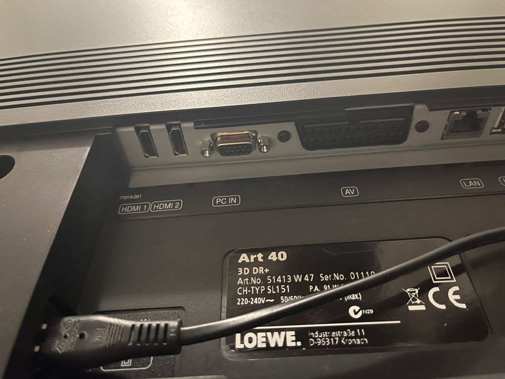 Loewe Art 40 TV (Gebraucht) in Unterkulm für CHF 15 – nur Abholung auf ...