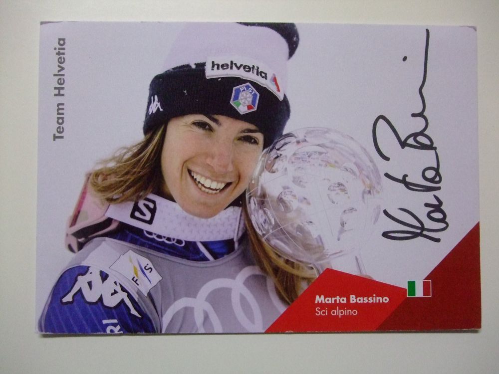 MARTA BASSINO (ITA) SKISTAR HANDSIGNIERT TOP AK | Kaufen auf Ricardo