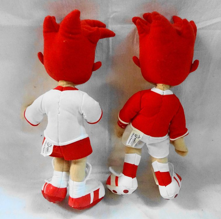 Zwei Fussball Maskottchen EURO 2008 Trix und Flix UEFA CH (Gebraucht ...