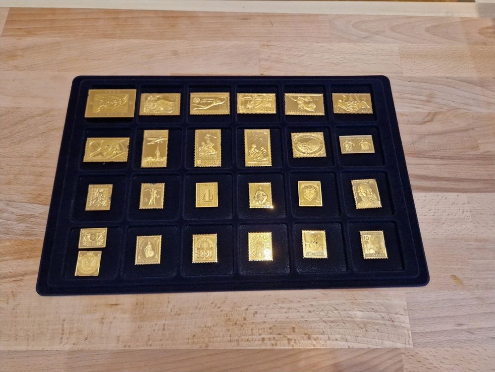 Collection Helvetica Briefmarken Silber vergoldet (Gebraucht) in ...