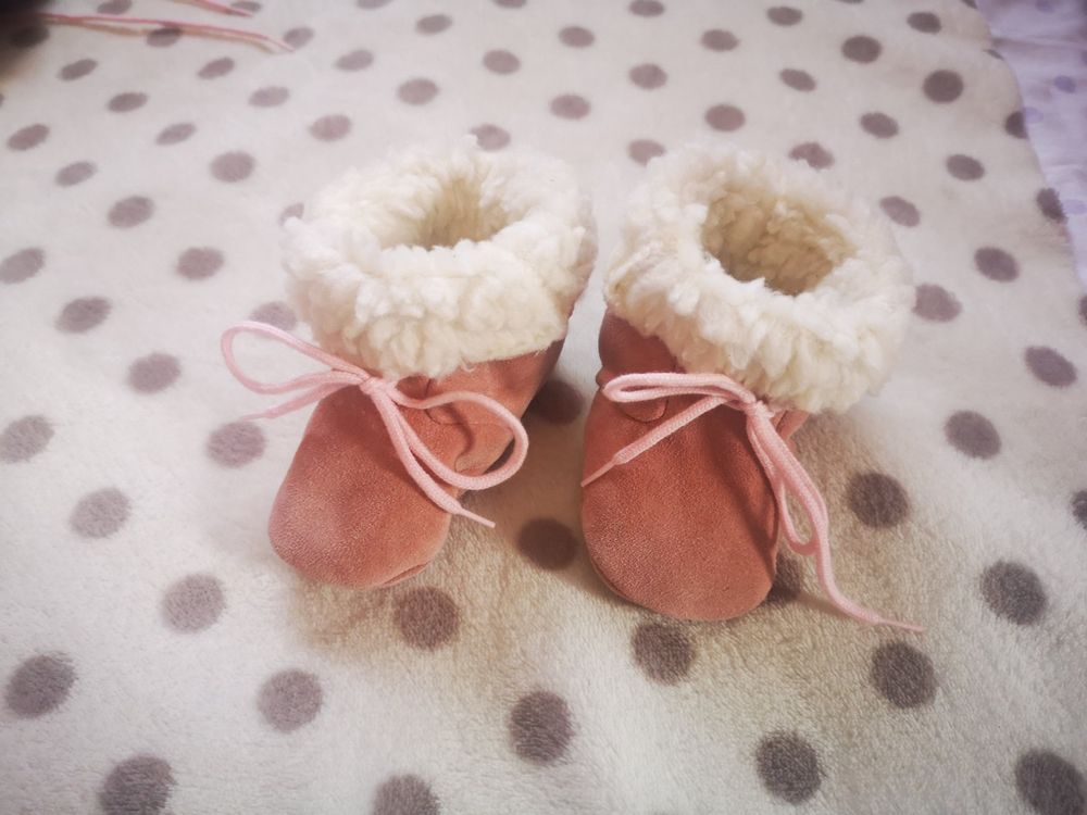 Chicco Baby-Finken Leder Lammfell Vintage - 12,5 cm Sohle (Gebraucht ...