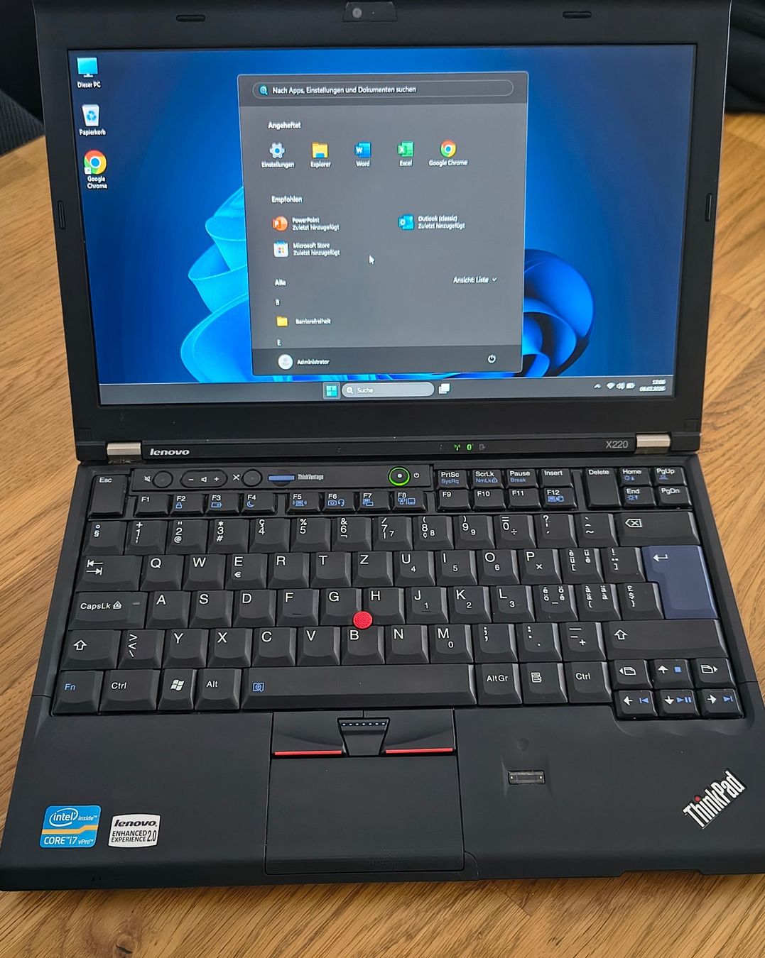 ThinkPad X220, INTEL i7, 8GB, SSD mit Windows11 PRO/Office (Gebraucht ...