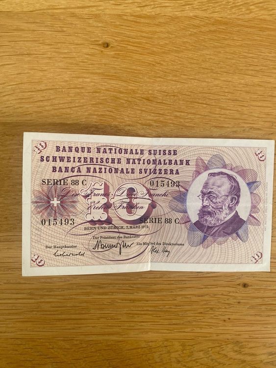 alte 10 Franken Note | Kaufen auf Ricardo
