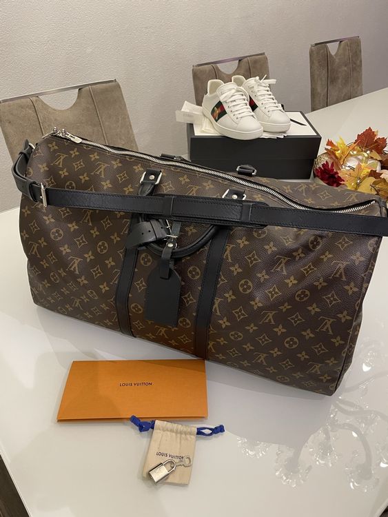 Louis Vuitton Keepall 55 Monogram Macassar Canvas Top (Neu (gemäss ...