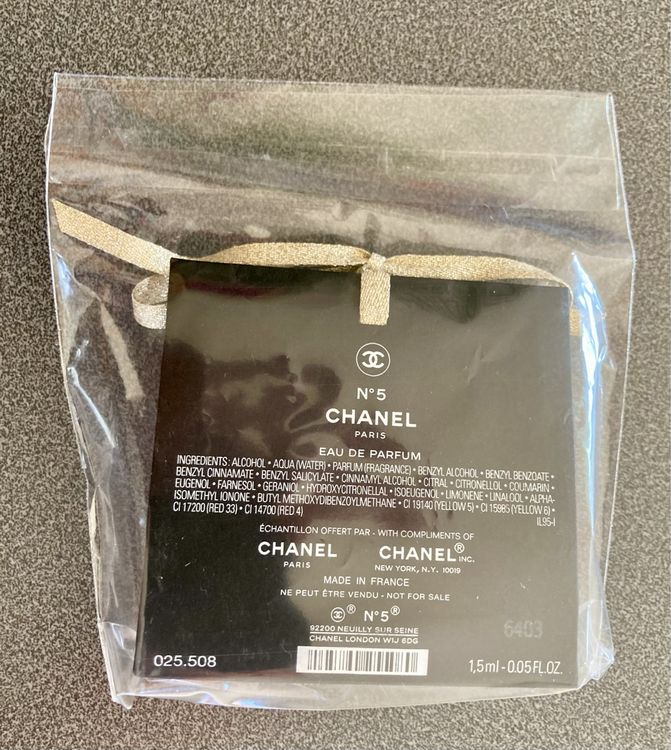 Chanel N0 5 eau de parfum 1.5ml (Neu und originalverpackt) in für CHF 7 ...