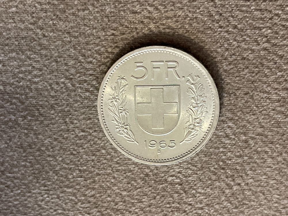 5 Franken 1965 Silbermünze (Gebraucht) in Elsau für CHF 8 – mit Lieferung auf Ricardo kaufen