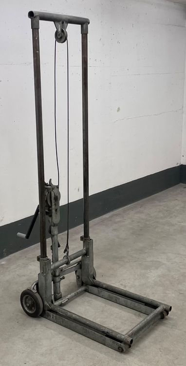 Vintage Handhubwagen / Gewichtehebermit Räder und Handkurbel (Gebraucht ...