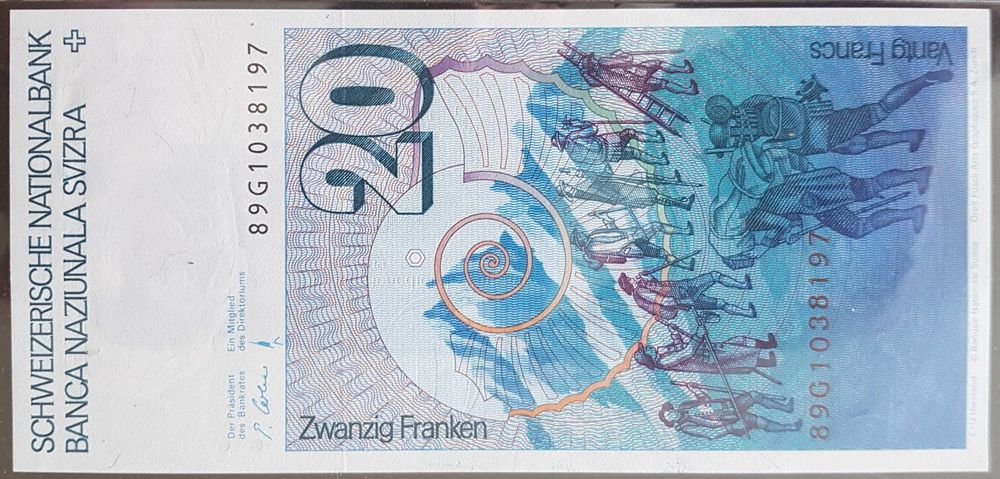 20 CHF Banknote Unzirkuliert /Bankfrisch | Acheter sur Ricardo