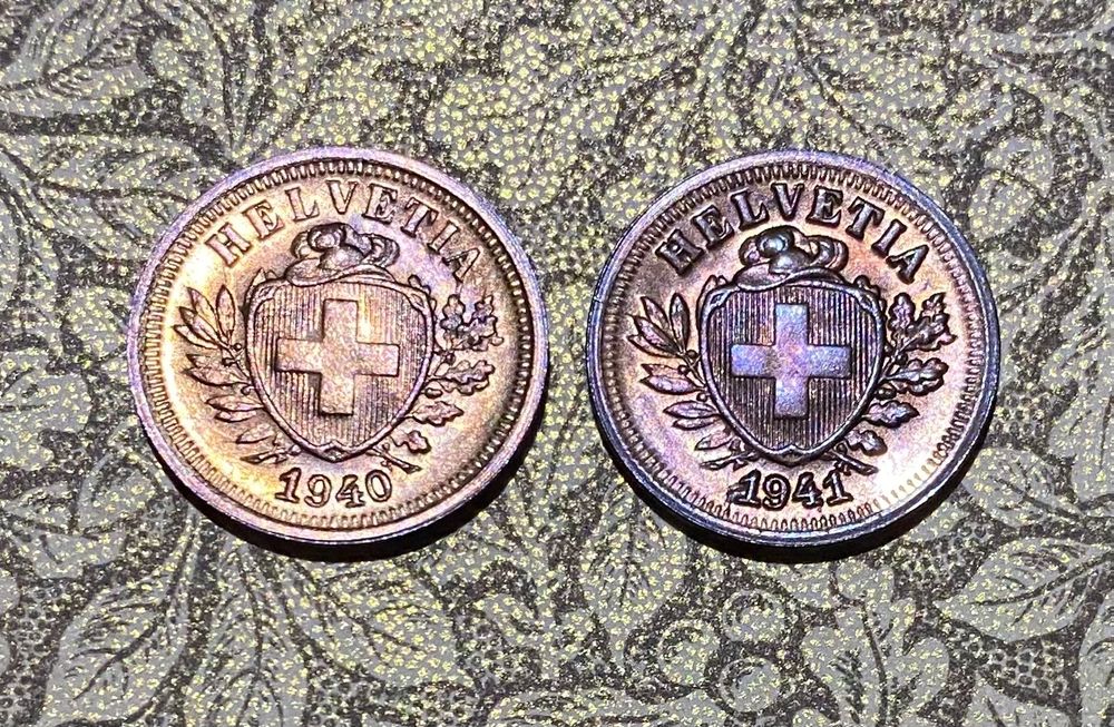Schweiz Set Lot 1 Rappen 1940 1941 unz schöne Patina | Kaufen auf Ricardo