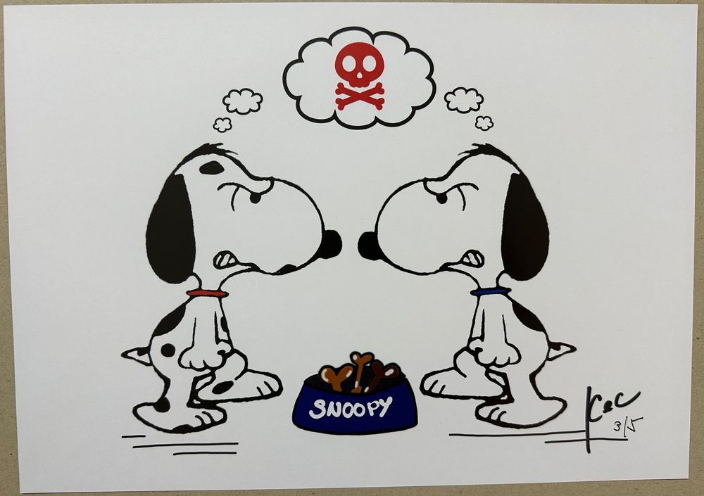 KeC: Snoopy “Don’t touch my bones”, signiert 3/5 (Neu (gemäss ...
