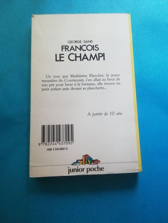 François le Champi, George Sand, Junior Poche, Vintage📚! (D'occasion) à ...