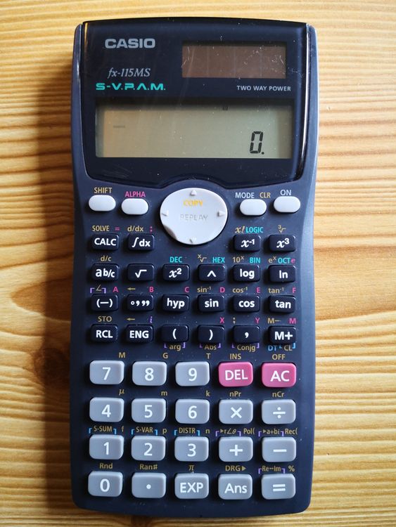 Taschenrechner Casio solar - fx-115MS (two way power) (Gebraucht) in ...
