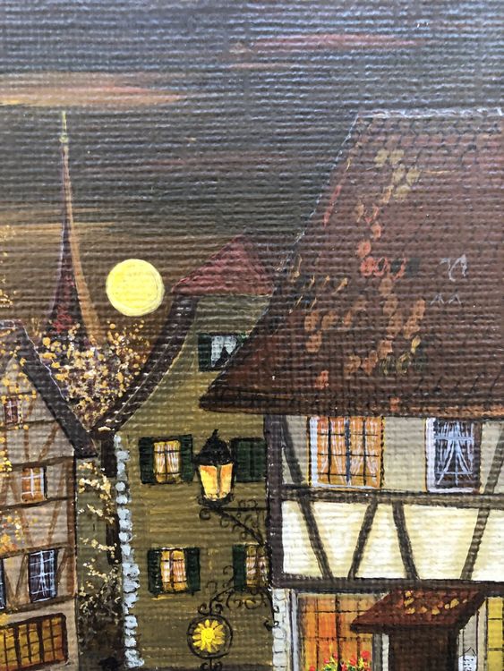 Gemälde im Stile der naiven Bauernmalerei - Öl auf Platte (Gebraucht ...