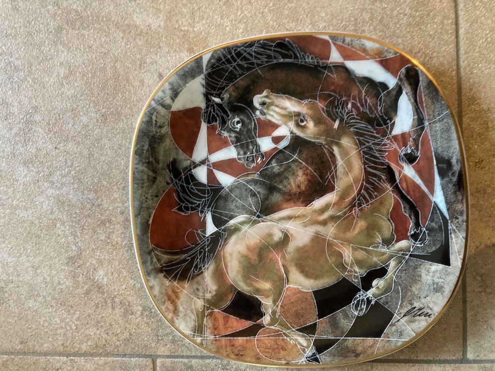 Hans Erni "Vorsichtiges Beschnuppern", Teller/Rosenthal | Kaufen auf Ricardo