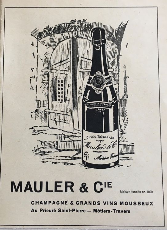 Vintage Reklame, Mauler Champagner, Wein, 1953 (Gebraucht) in ...