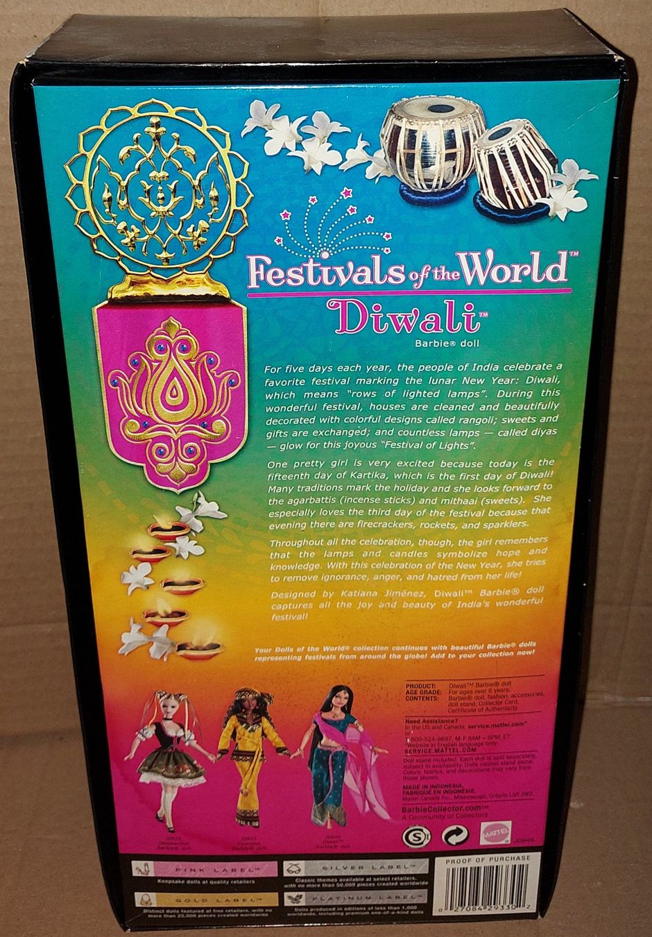 Barbie Collector "Festivals of the World:Diwali",2006,Neuve (Neuf avec ...