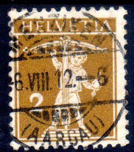 1912 VOLLSTEMPEL MENZIKEN TELLKNABE MIT ARMBRUST 2 RP -DA102 | Kaufen auf Ricardo