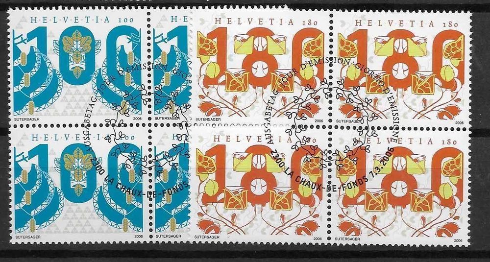 B1190 - Art nouveau B4 1er jour (Gebraucht) in Trélex für CHF 3 – mit ...