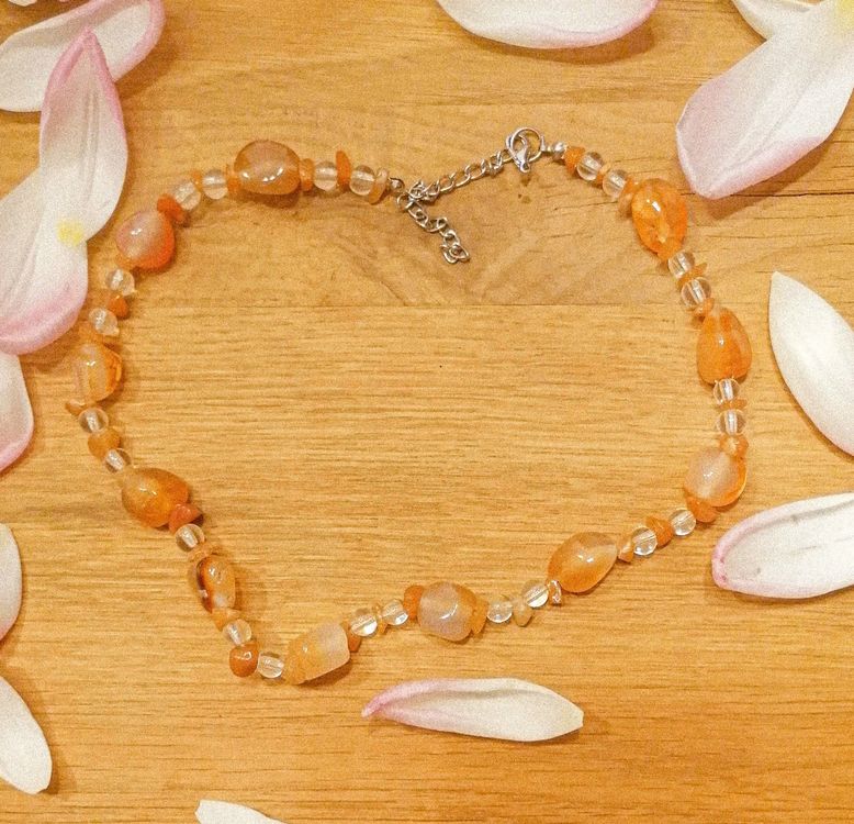 Vintage Karneol Collier | Vintage Collier en cornaline | Kaufen auf Ricardo
