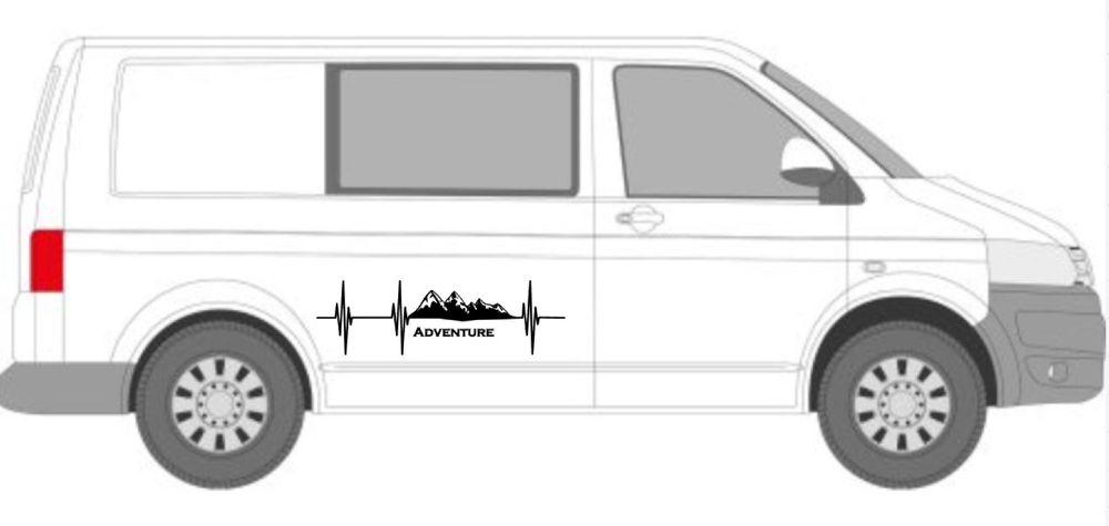 Fahrzeug Aufkleber Auto Wohnmobil VW Camper Adventure Berge (Neu und ...