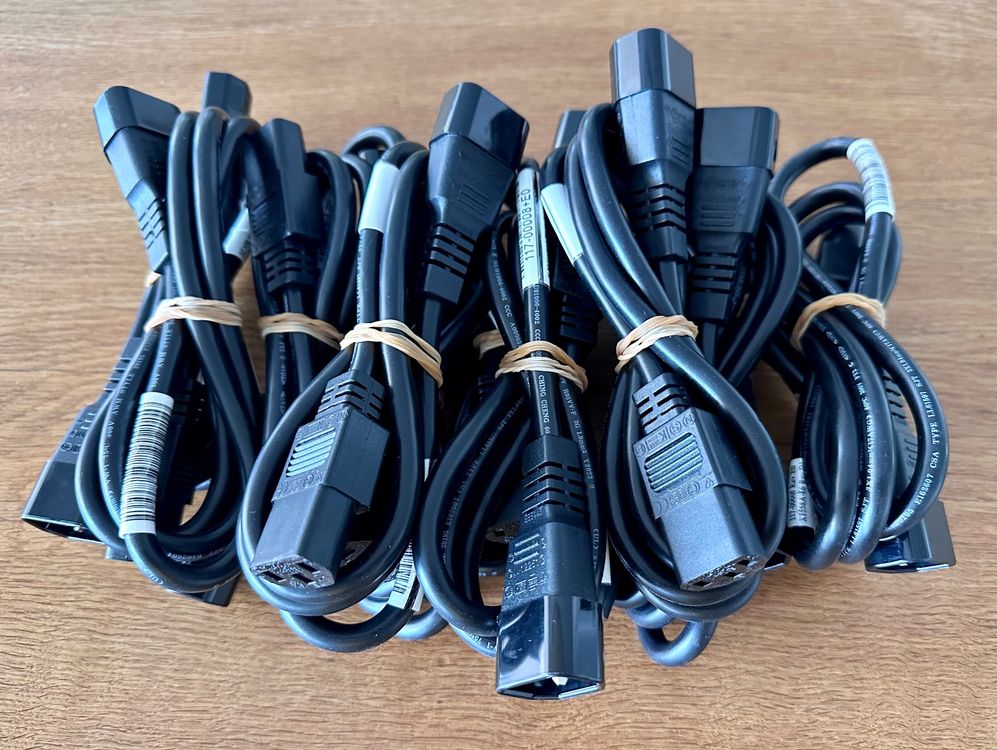 Stromkabel - 11 Stück, C13 auf C14, 1.2m (Gebraucht) in Sempach für CHF ...