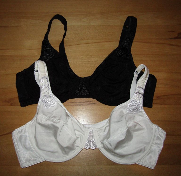 2 BÜGEL-BH`S, 95C, SCHWARZ/WEISS, NEUWERTIG! | Kaufen auf Ricardo