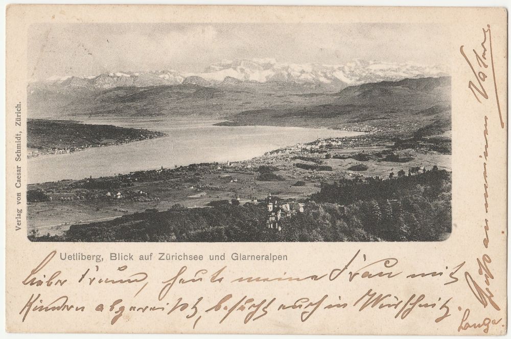 Uetliberg, Blick auf Zürichsee und Glarneralpen - 1901 | Kaufen auf Ricardo