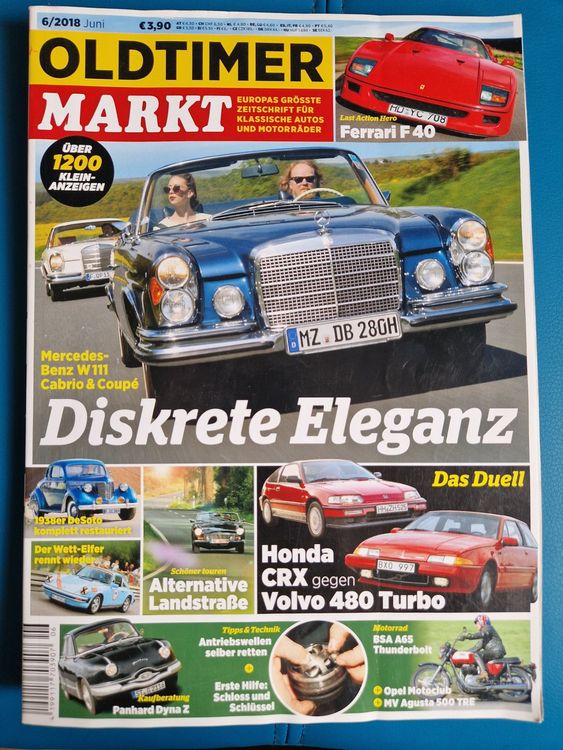 Mercedes W111 Volvo 480- Honda CRX Opel Motorrad Mv Agusta | Kaufen auf ...