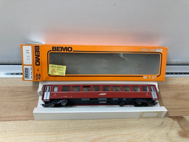 Bemo H0m 3253 Personenwagen 2. Kl RhB B 2317 rot neues Logo (Neu (gemäss Beschreibung)) in ...