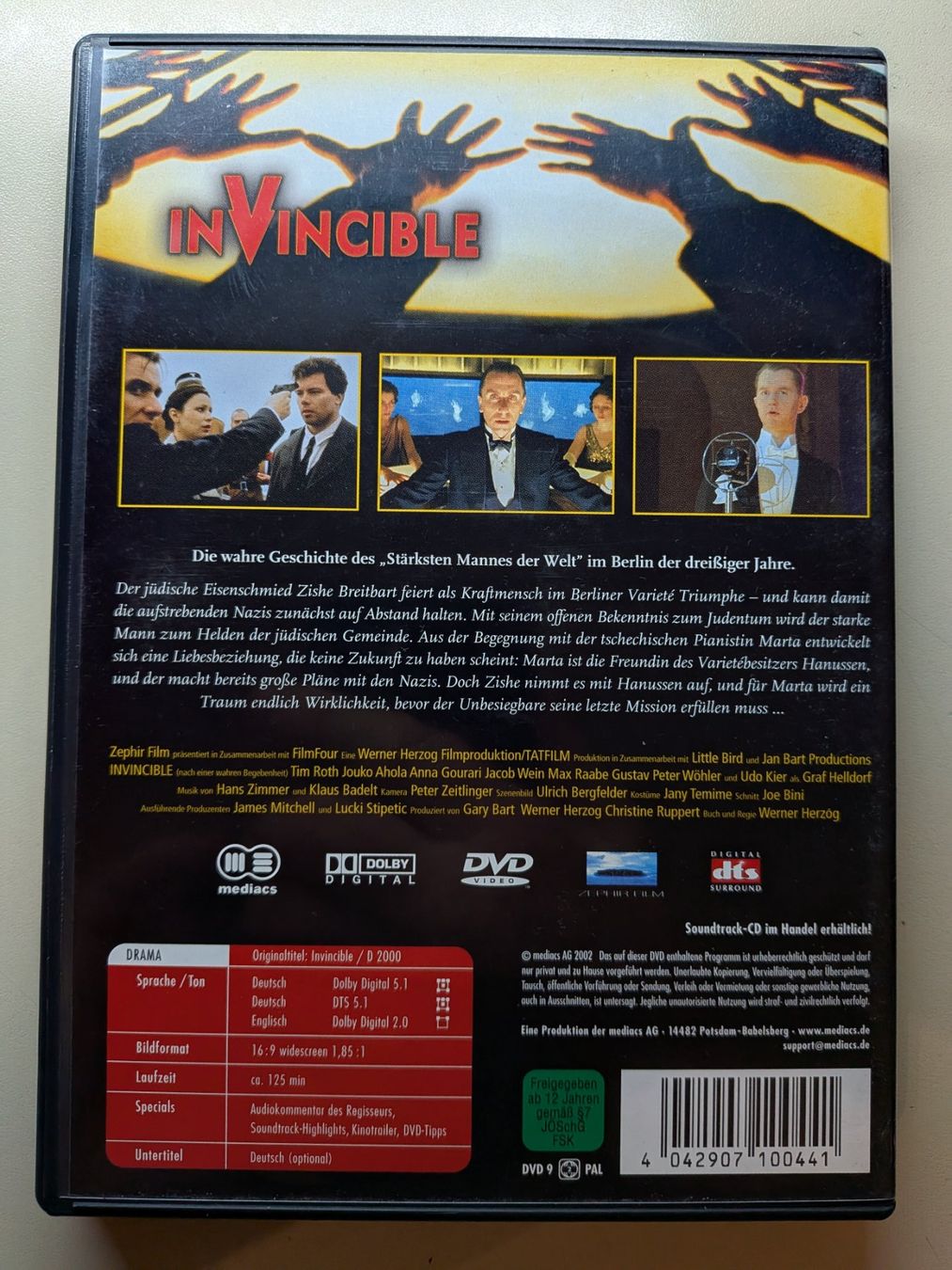 "Invincible - Unbesiegbar" von Werner Herzog [DVD] (Gebraucht) in Port für CHF 3 – mit Lieferung ...