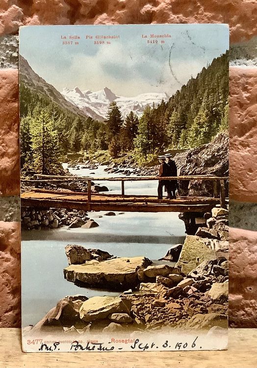 1906 - Antike AK Rosegtal - Pontresina - Belebt (Gebraucht) in Root für CHF 1 – mit Lieferung ...