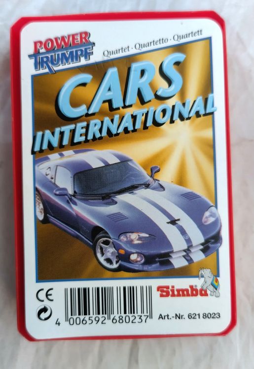 Simba Auto Quartett - Cars International / 32 Karten (Gebraucht) in ...