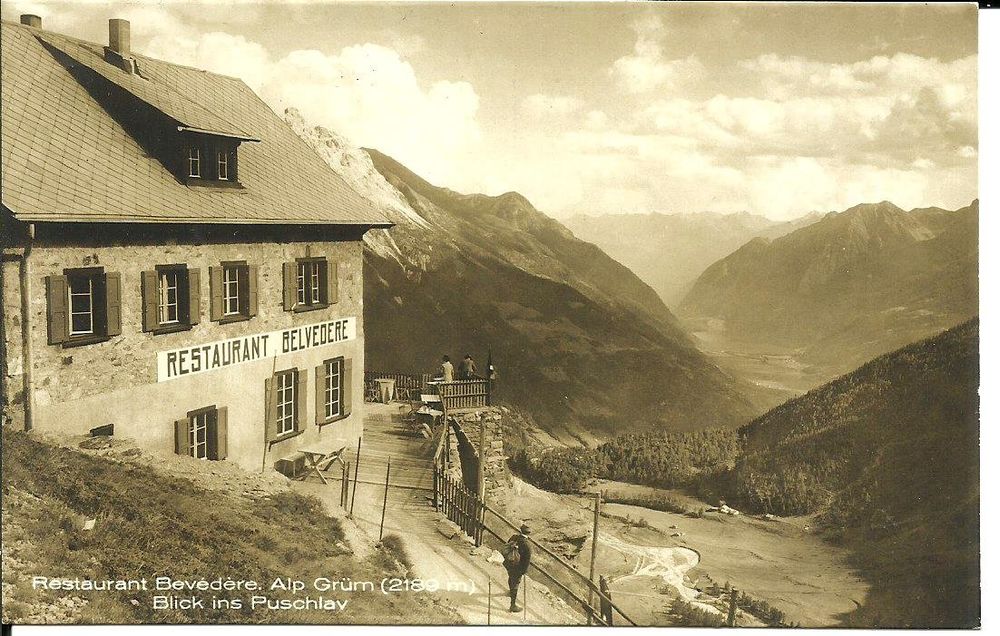 AK ALP GRÜM GR RESTAURANT BELVEDERE 1927 (Gebraucht) in Aarau für CHF 2 ...