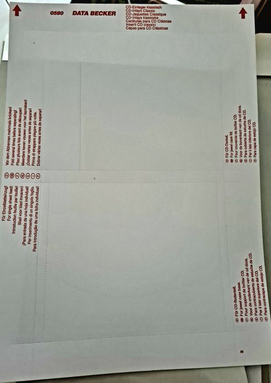 CD Einleger klassisch, DATA BECKER + gratis CD/DVD DRUCKEREI (Neu ...