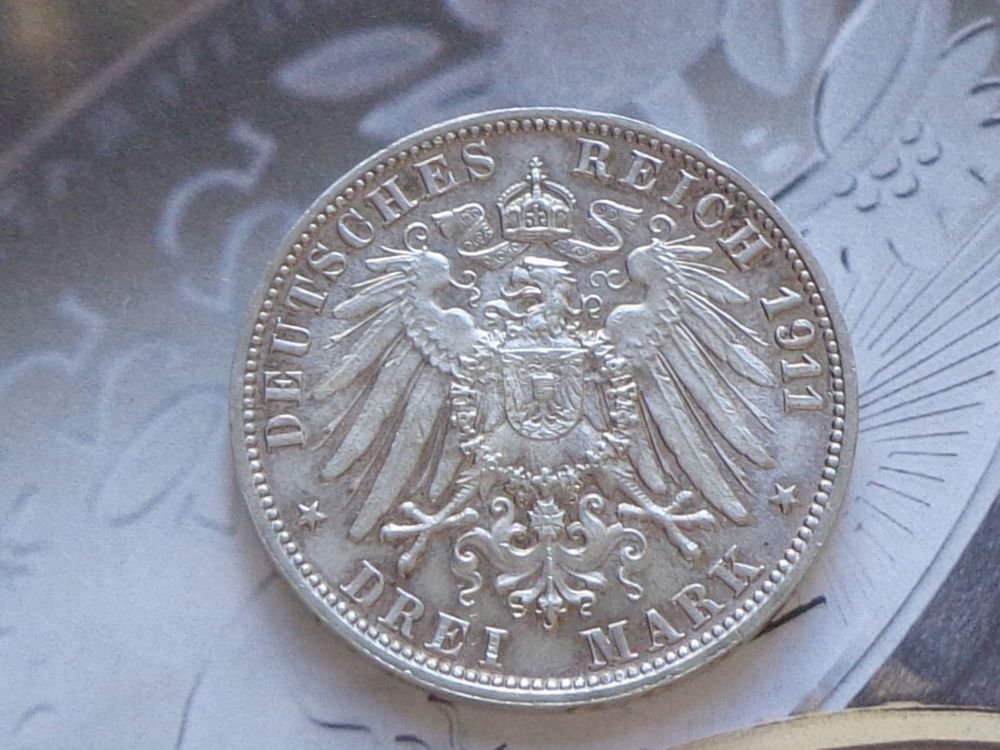 3 Mark Deutsches Reich 1911 - Wilhelm II - Charlotte (D'occasion) à ...
