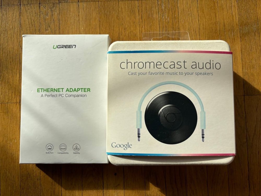 Google ChromeCast Audio Wifi + adaptateur réseau lan (RJ-45) (Neu und ...