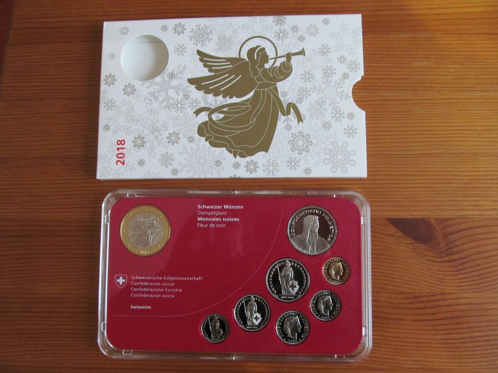 CH MUENZSATZ 2018,stgl." WEIHNACHTS-ENGEL"mit Sondermuenze (Neu und originalverpackt) in ...