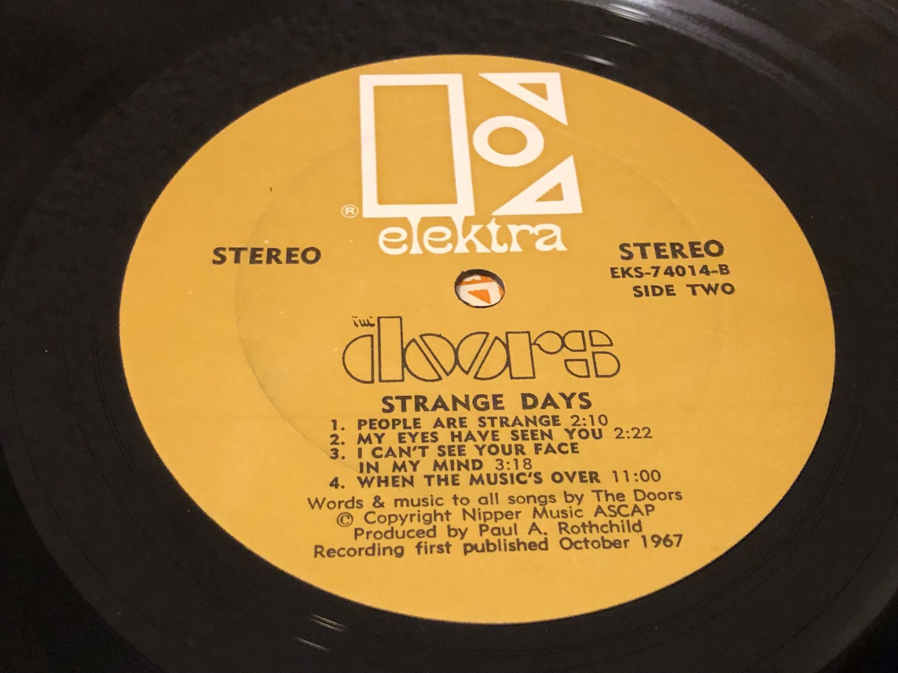 THE DOORS - STRANGE DAYS LP ORIG USA 1967 GOLD ELEKTRA (Gebraucht) in ...