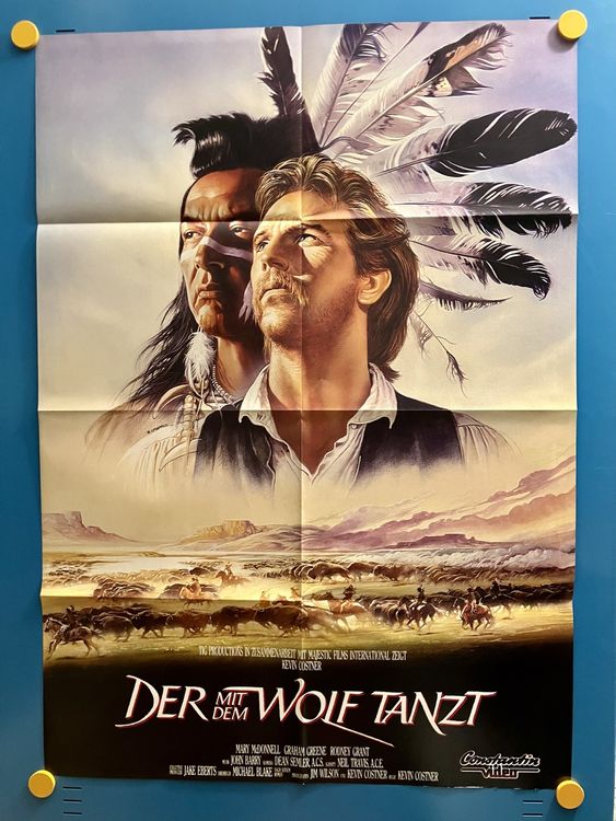DER MIT DEM WOLF TANZT / KEVIN COSTNER / R.CASARO MALEREI A1 (Neu (gemäss Beschreibung)) in ...