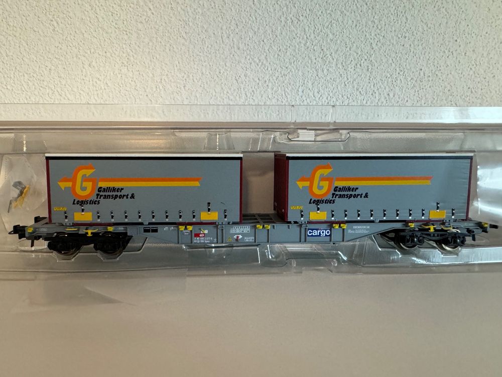Roco SBB Containertragwagen Sgnss Galliker H0 DC neuwertig | Kaufen auf ...