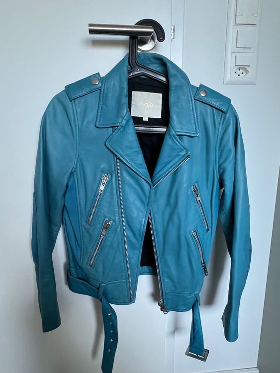 Maje blue leather jacket (Gebraucht) in Kilchberg für CHF 105 – mit ...