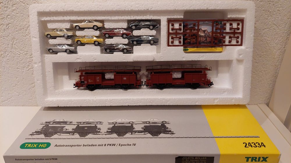 24334 TRIX DB Autotransporter beladen mit PKW (Neu und originalverpackt ...
