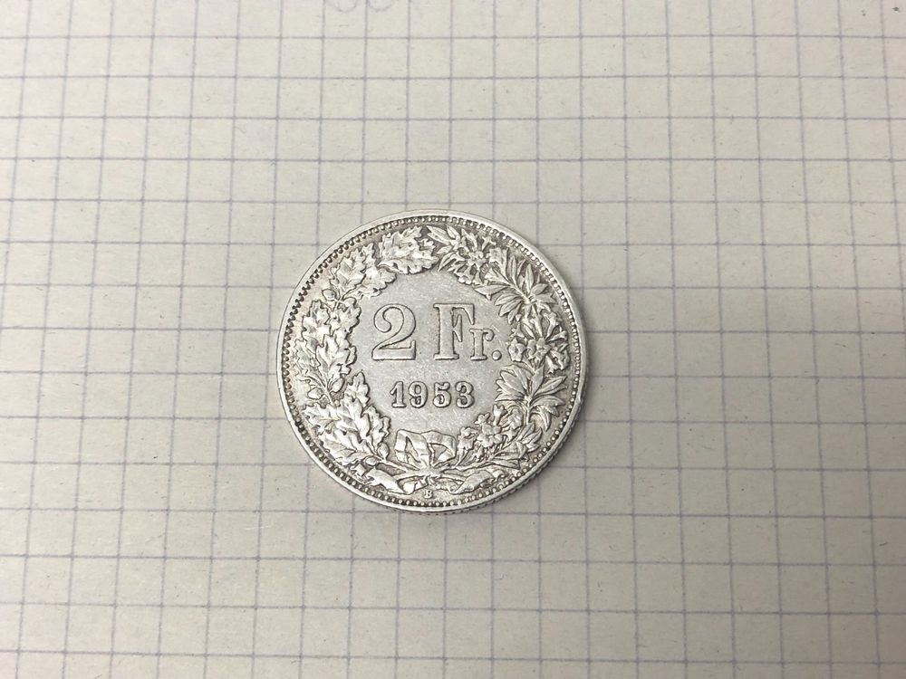 Schweiz - 2 Franken 1953 (Gebraucht) in Zürich für CHF 6 – mit Lieferung auf Ricardo kaufen